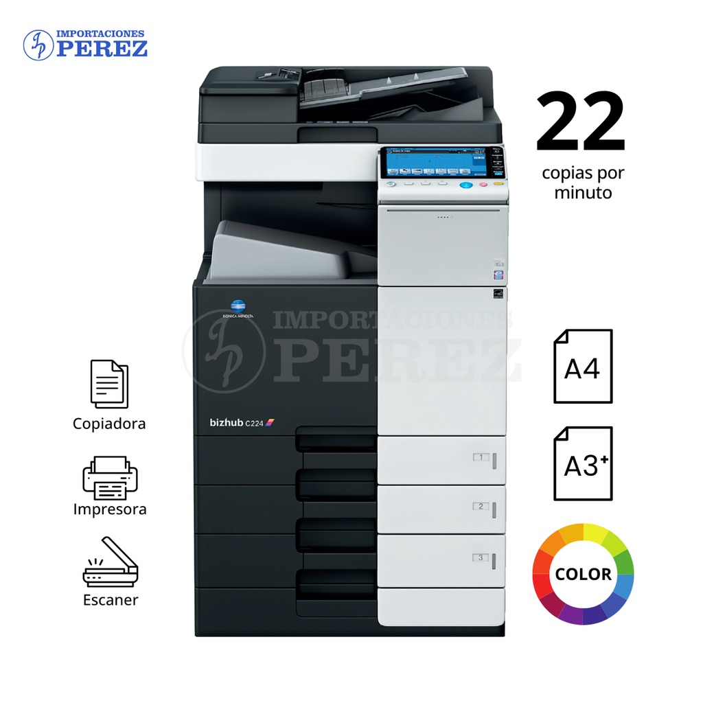 Fotocopiadora Konica Minolta Bizhub C224e | Importaciones Perez
