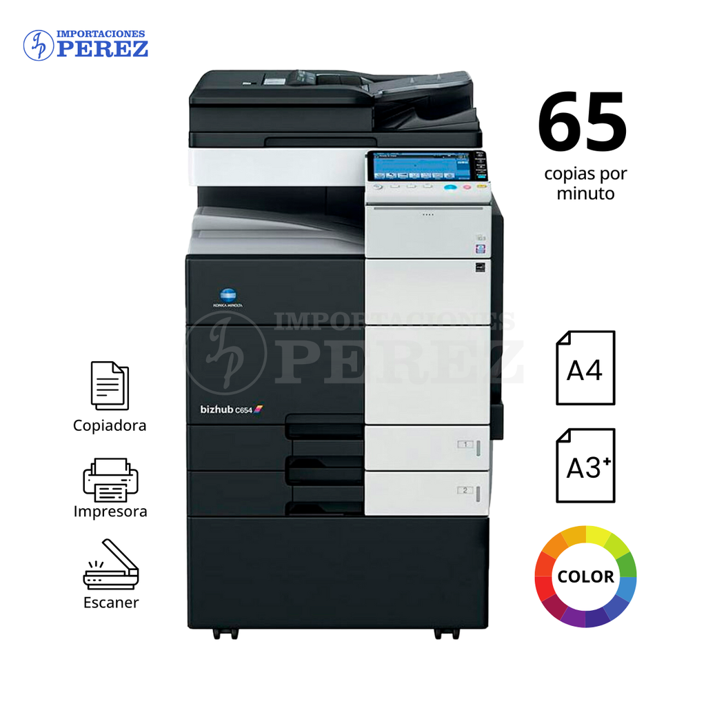 Fotocopiadora Konica Minolta Bizhub C654e | Importaciones Perez