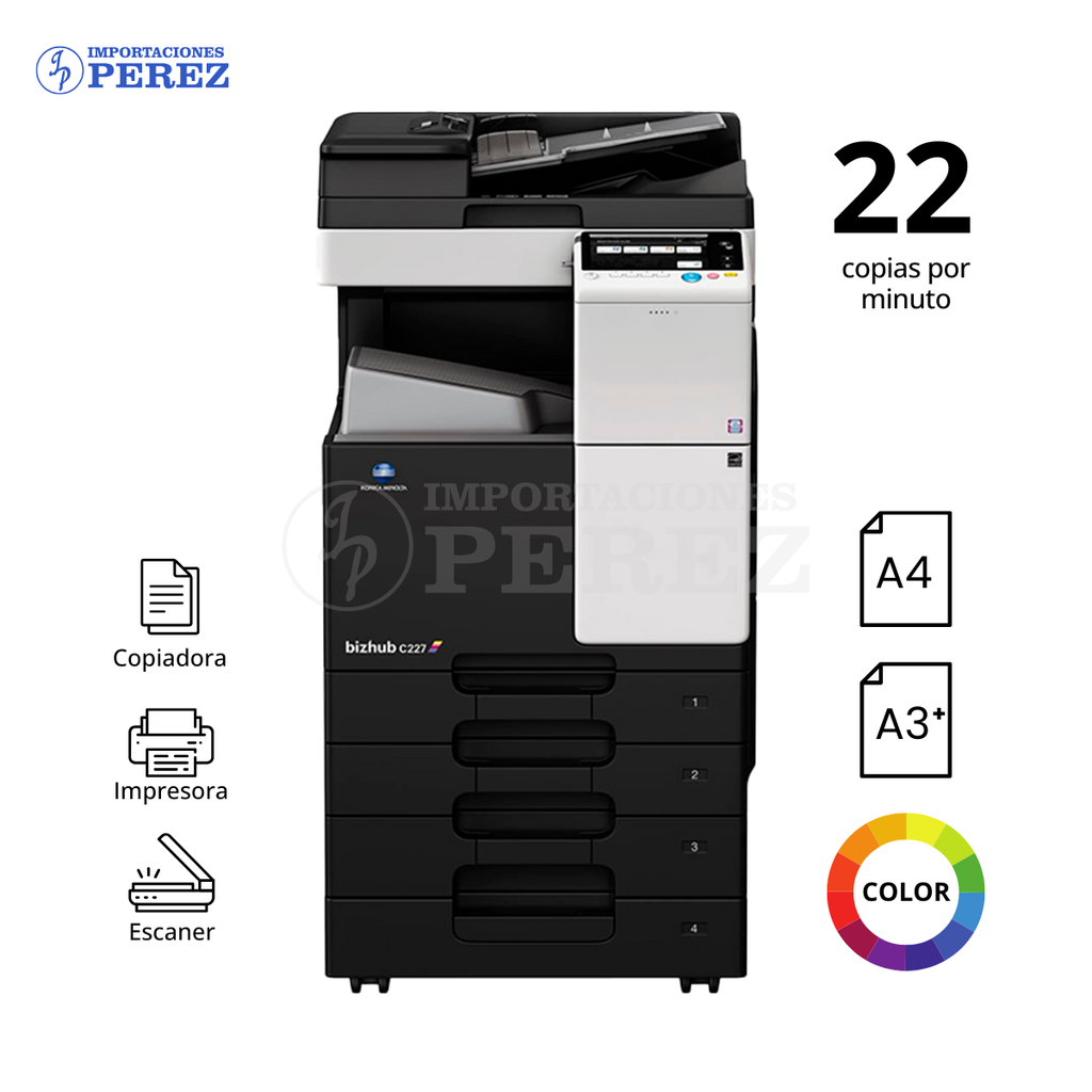 Fotocopiadora Konica Minolta Bizhub C227 | Importaciones Perez