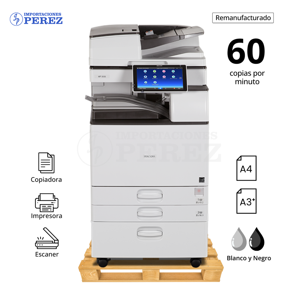 Fotocopiadora Ricoh MP 6055 REMANUFACTURADA | Importaciones Perez