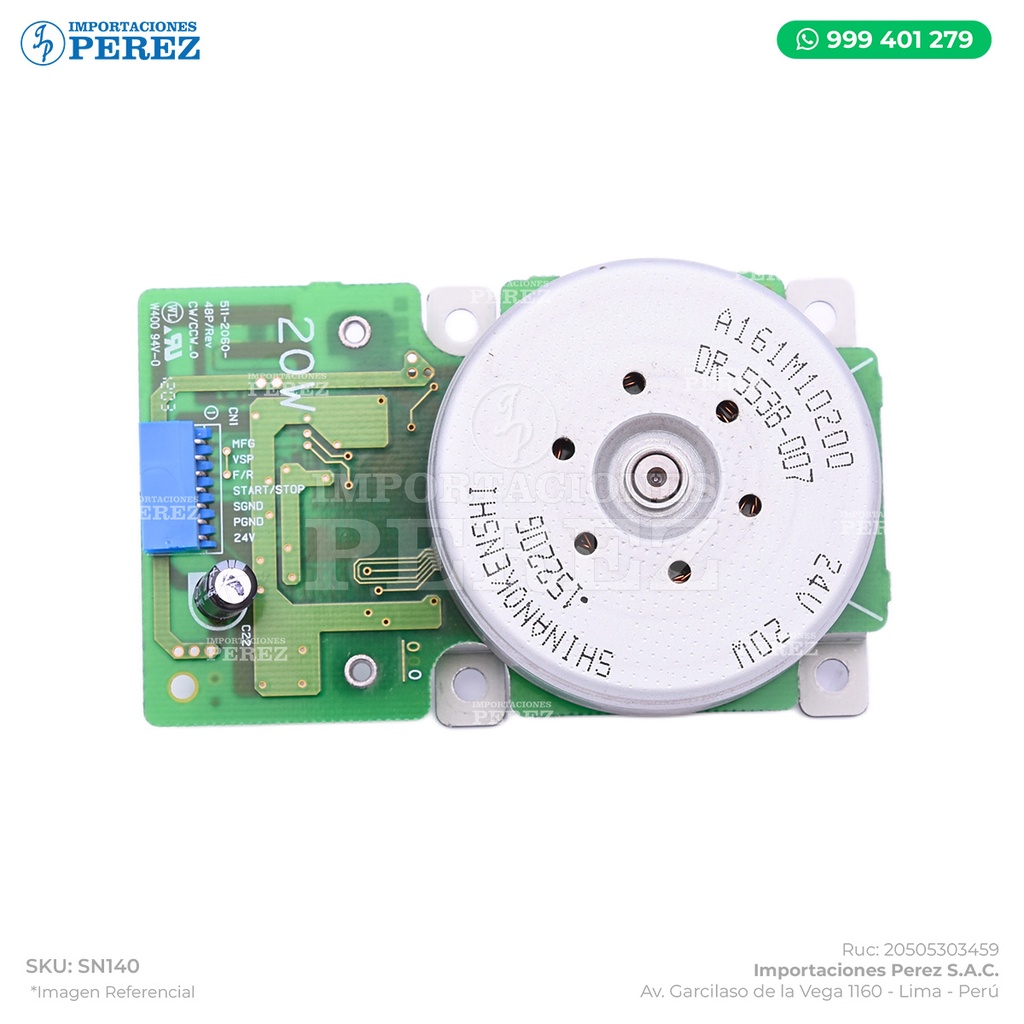 Motor Faja Transferencia Principal Main Drive 24V - 20W (BRUSHLESS ...