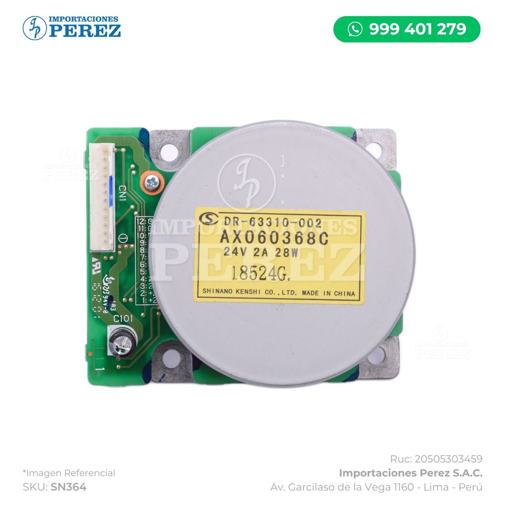 Motor Cilindro (BRUSHLESS DRUM DRIVE MOTOR) 24v - 2A - 28W - SEMI-NUEVO ...